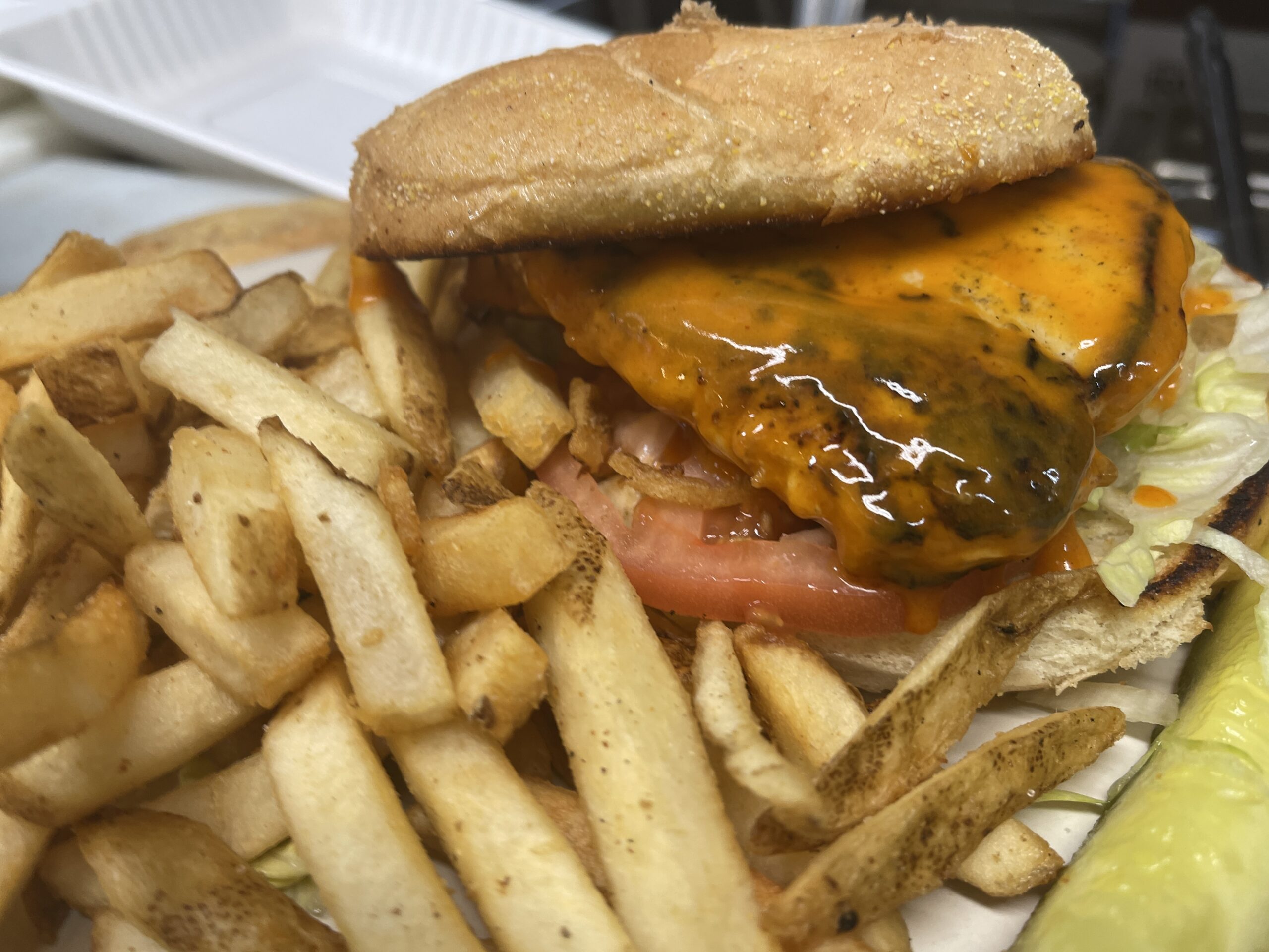 GRILLED BUFFALO CHICKEN SANDWICH - Cove Surf and Turf GRILLED BUFFALO CHICKEN SANDWICH - Cove Surf and Turf